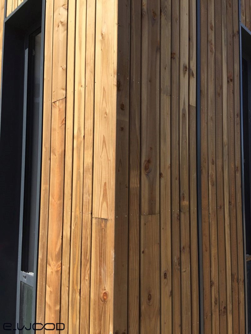 Bardage Bois Epicéa Classe 3.1 Brun - Karl1 40*40 - Ewood