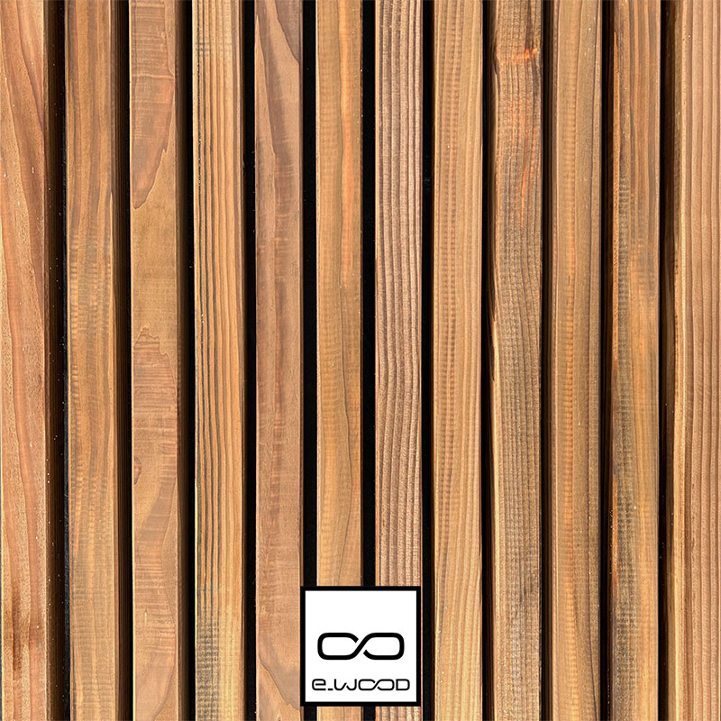 Bardage Bois Douglas Classe 3.2 Brun - Karl1 40*40 - Ewood