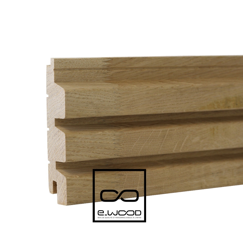 Bardage Bois Chêne Abouté Classe 4 Naturel - Aage 34*125*3000 - Ewood